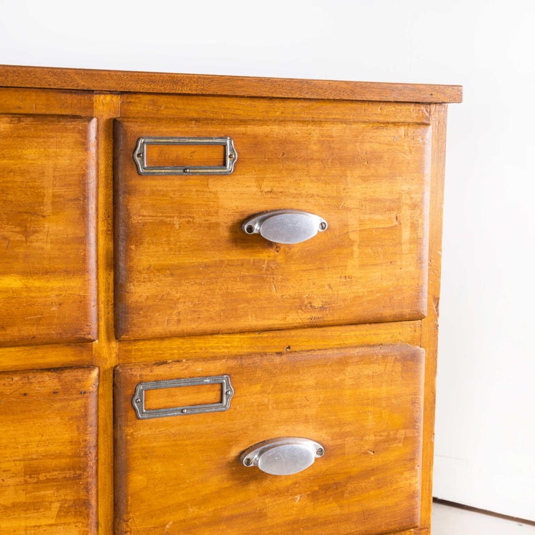 1950's Belgian Twelve Drawer Bank Of Drawers For Sale at 1stDibs