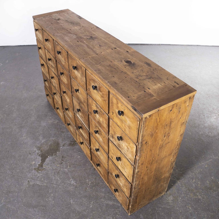 1950’s Belgian Workshop Bank of Drawers, Thirty Drawers at 1stDibs ...