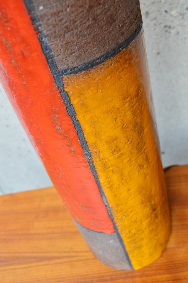 1950s Bitossi Italian Ceramic "Mondrian" Lamp with New Black Barrel ...