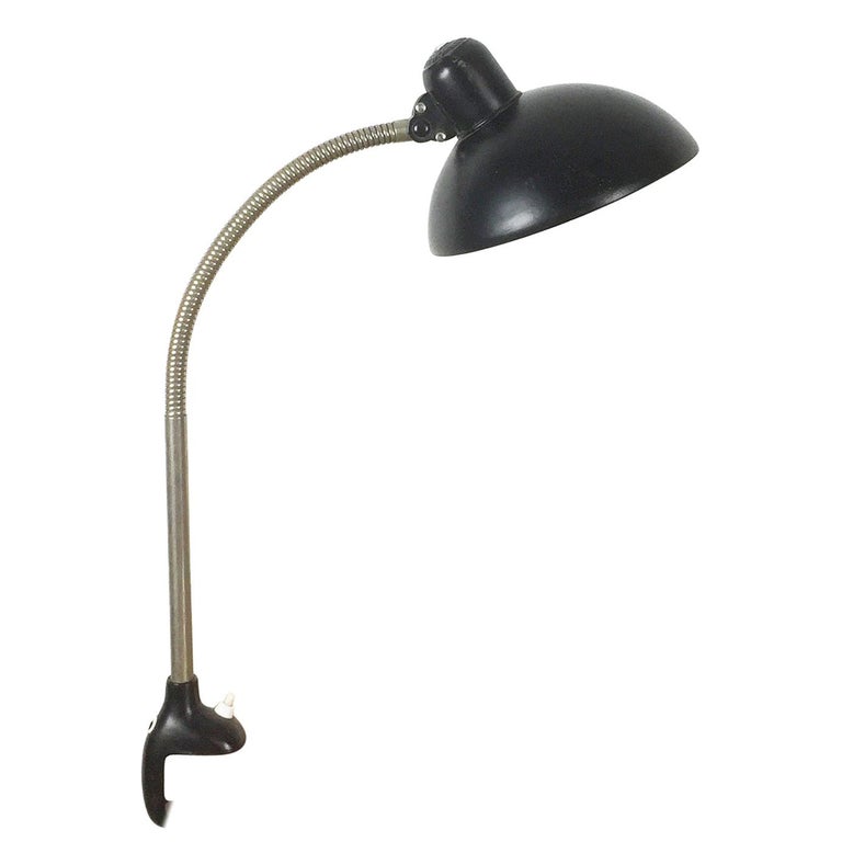 1950s Black Kaiser Idell Table Fixation Bauhaus Desk Light by Christian Dell For Sale at 1stDibs