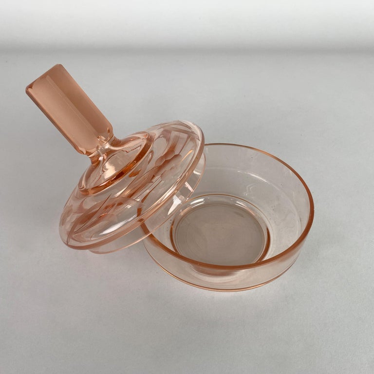 1950s Bohemian Rosaline Glass Jar For Sale At 1stdibs