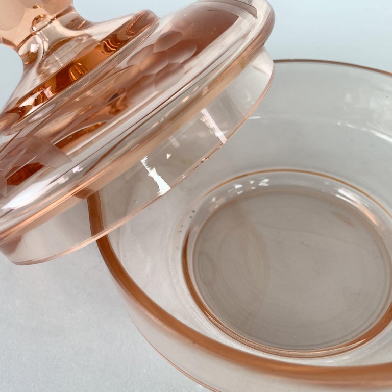 1950s Bohemian Rosaline Glass Jar For Sale At 1stdibs