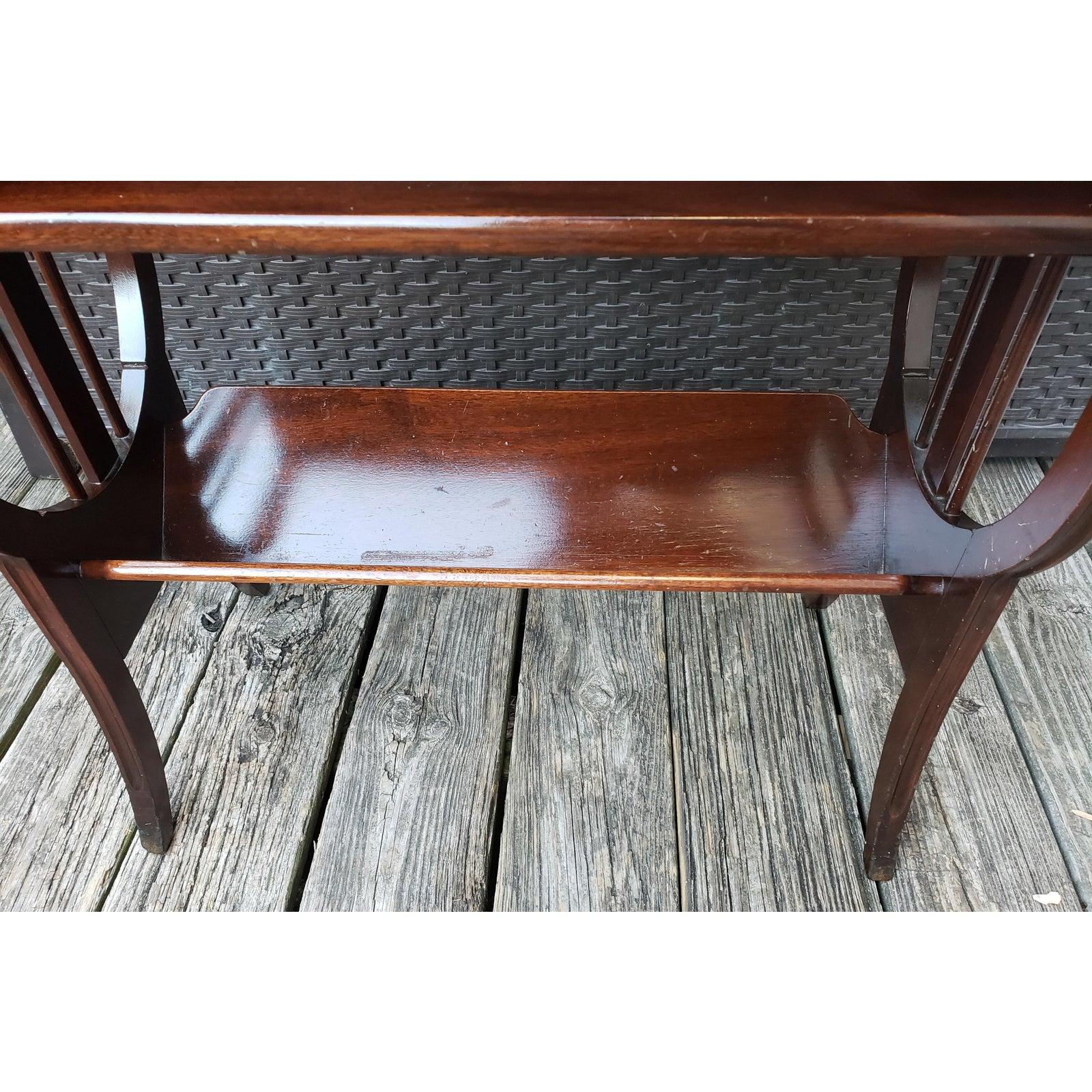 1950s Brandt Furniture Vintage Mahogany 3 Tier Magazine Rack Accent ...