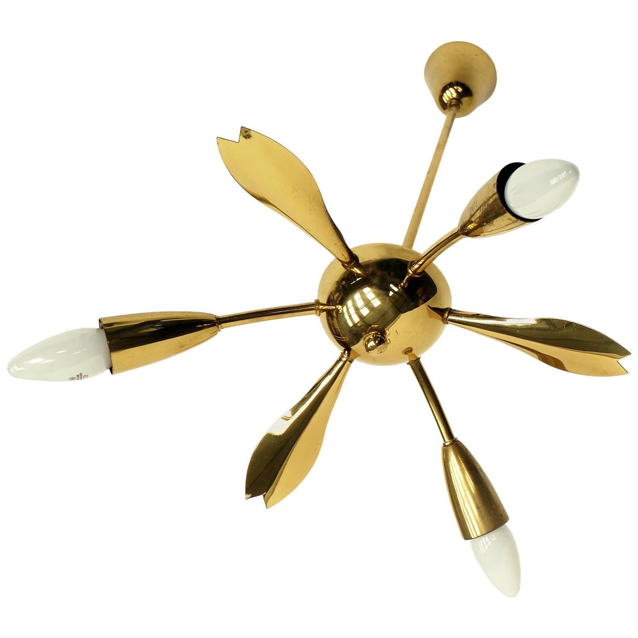 Pair of 1950s Atomic Lamps, Raymond Loewy Sputnik Design at 1stdibs