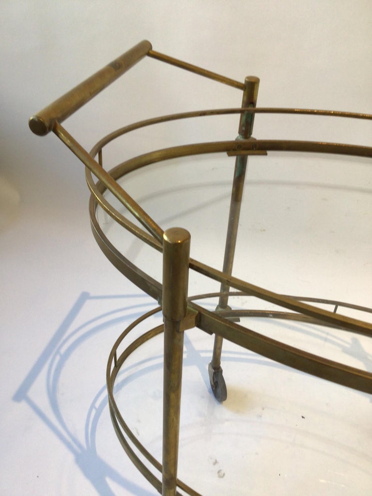 1950s Brass Bar Cart at 1stDibs