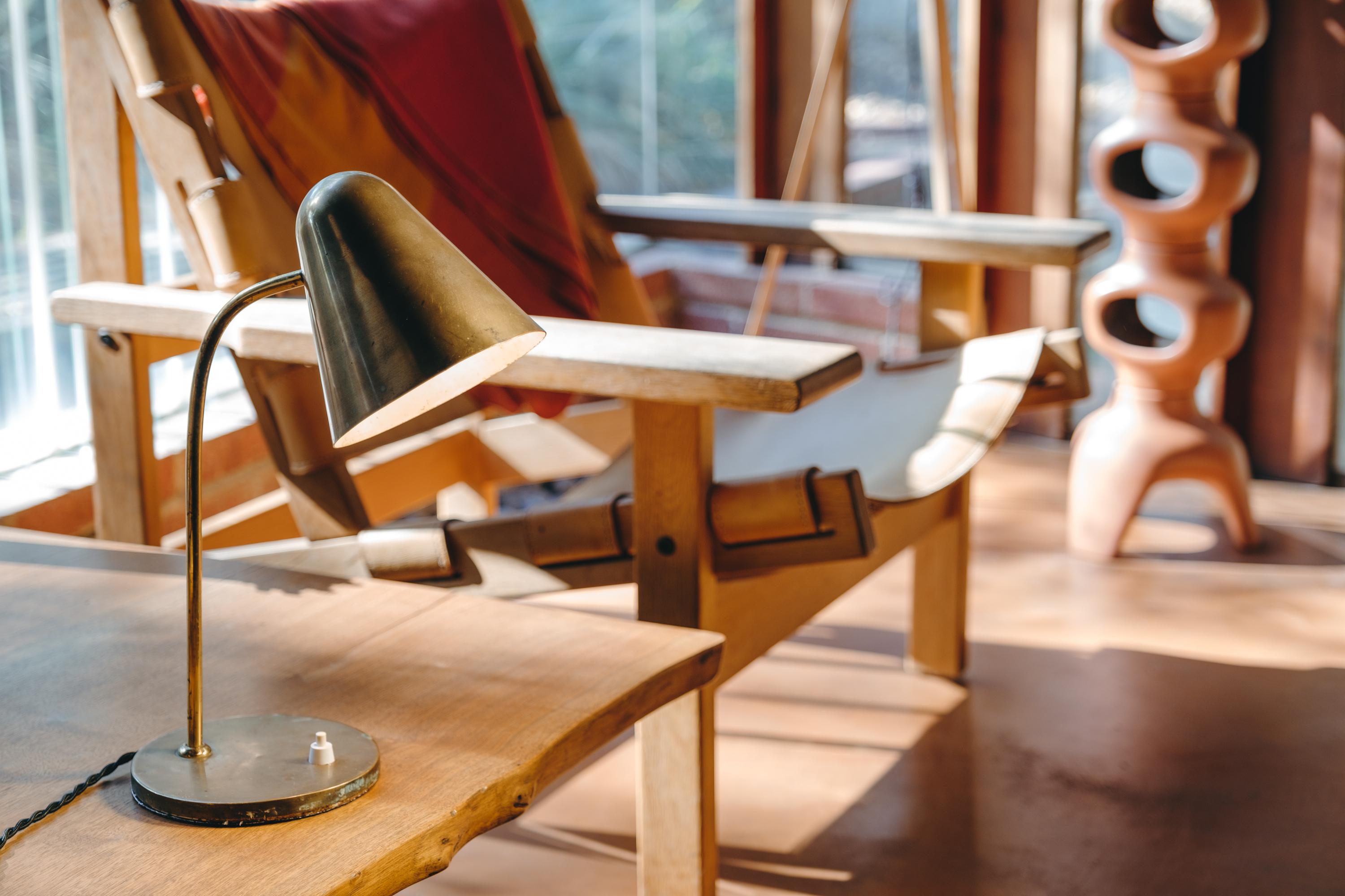 1950s Brass Table Lamp Attributed to Jacques Biny For Sale at 1stDibs