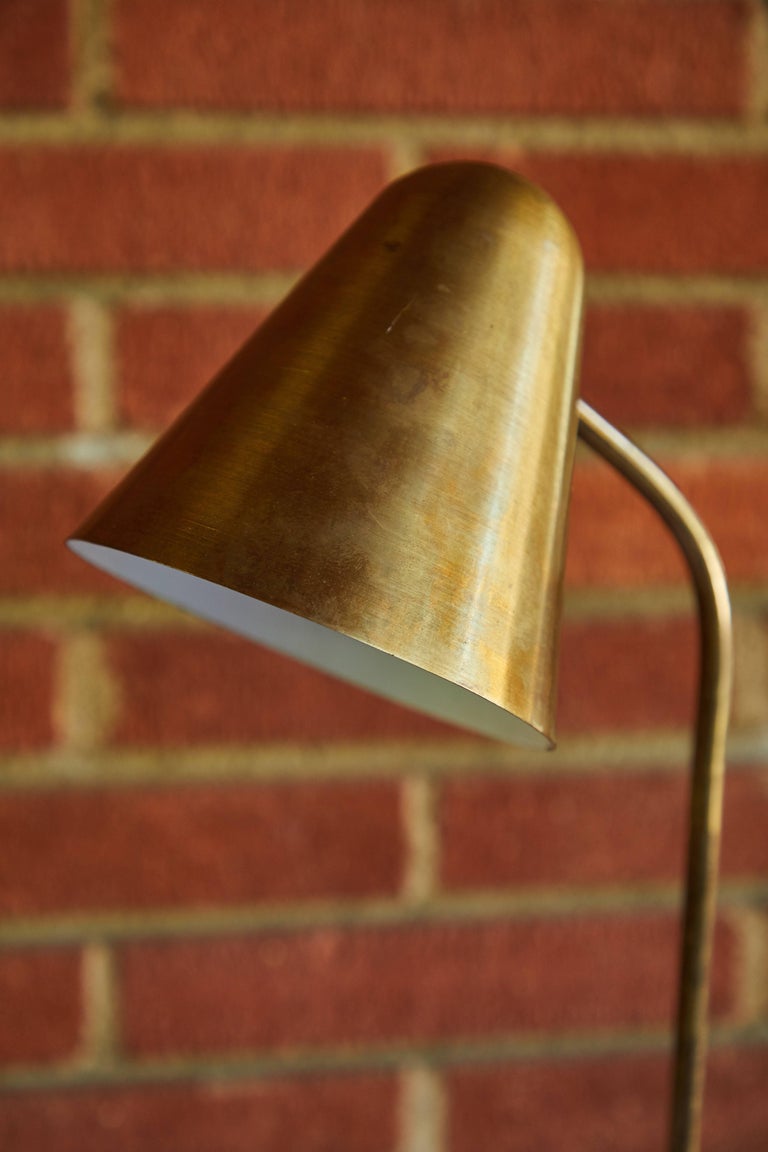 1950s Brass Table Lamp Attributed to Jacques Biny at 1stDibs