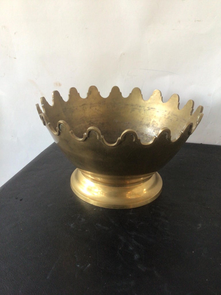 1950s Bronze Crown Bowl For Sale at 1stDibs