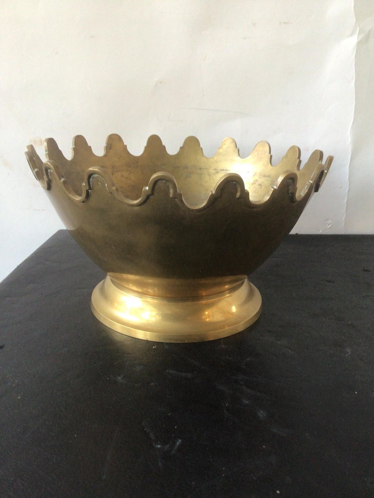 1950s Bronze Crown Bowl For Sale at 1stDibs