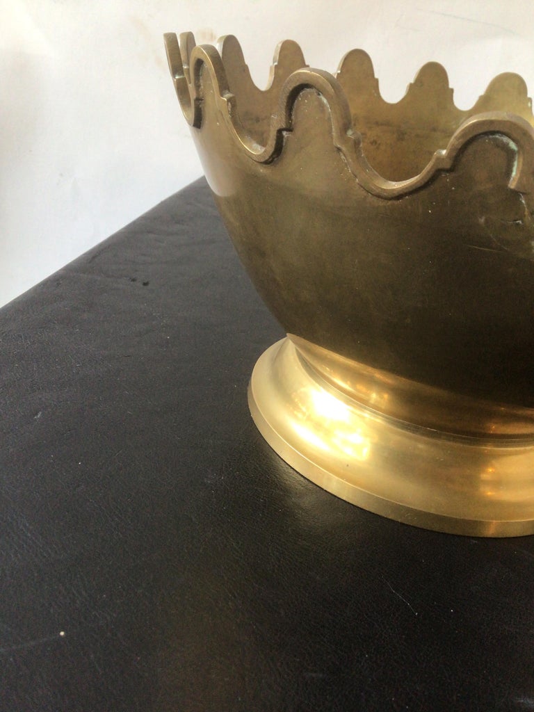 1950s Bronze Crown Bowl For Sale at 1stDibs