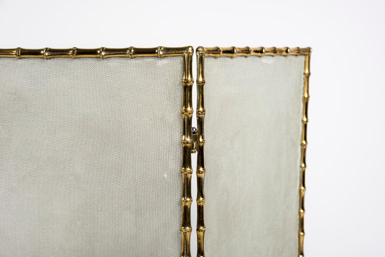 1950's Bronze Fire Screen by Maison Baguès For Sale at 1stDibs