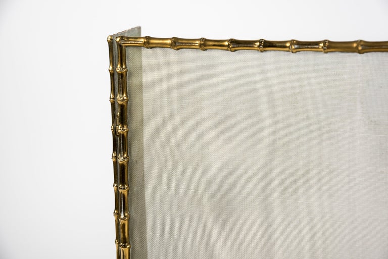 1950's Bronze Fire Screen by Maison Baguès For Sale at 1stDibs
