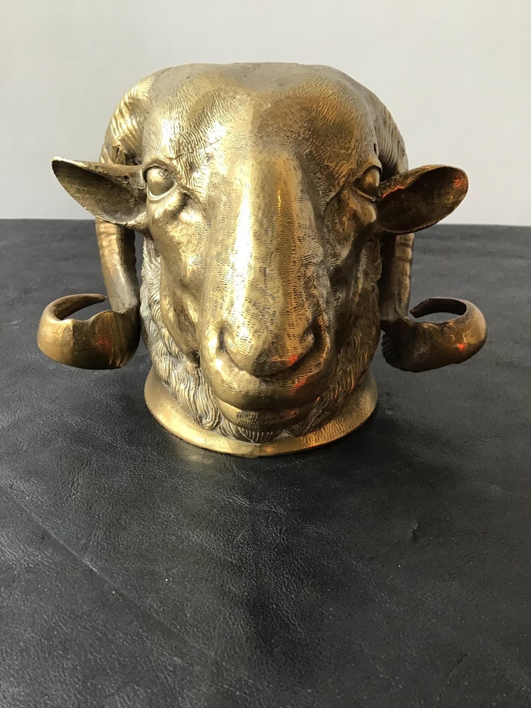 1950s Bronze Ram Head at 1stDibs