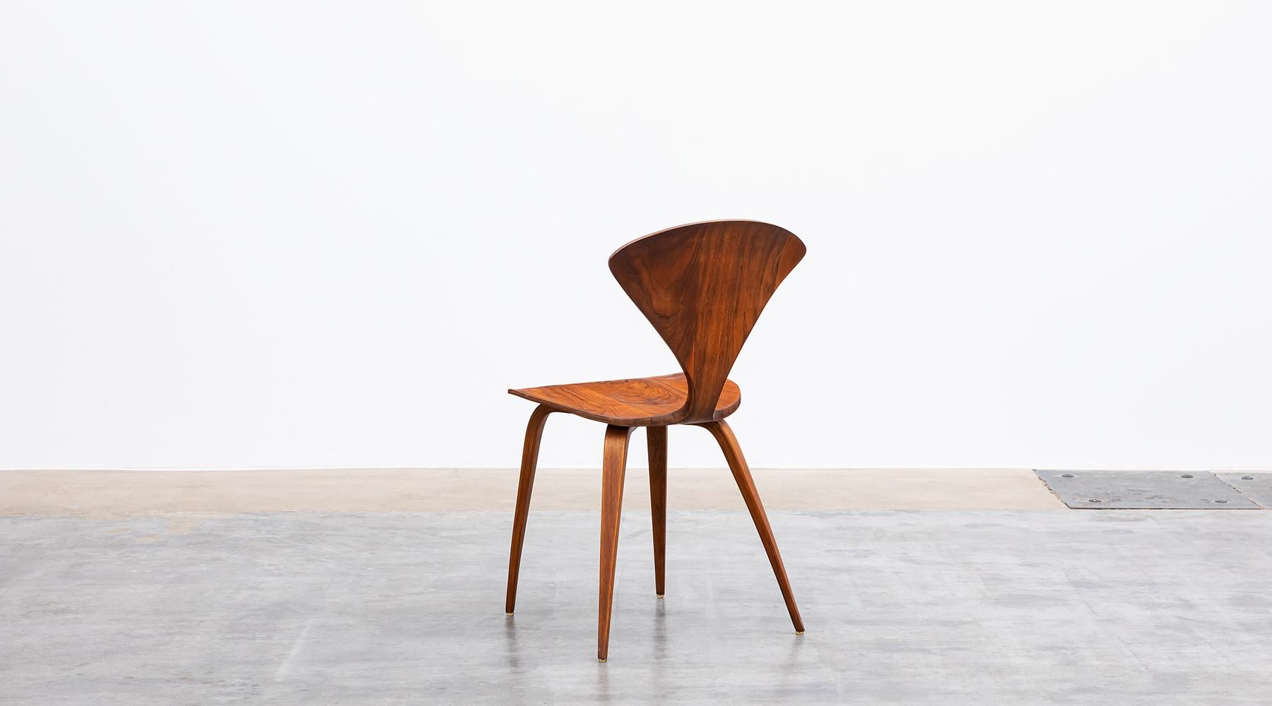 1950s Brown Wooden Walnut Plywood Chair by Norman Cherner For Sale at ...
