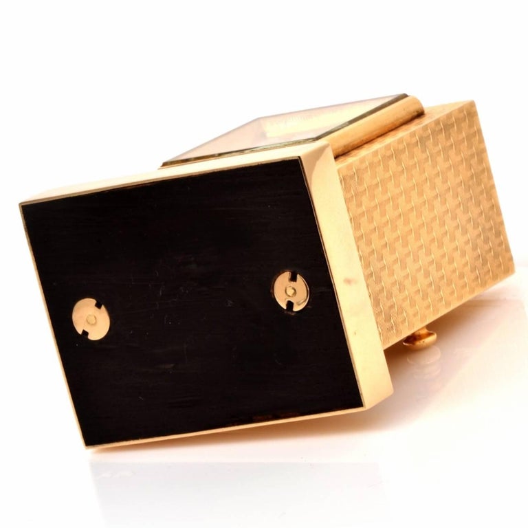 1950s Cartier Gold Eight Day Desk Clock For Sale at 1stDibs | cartier ...