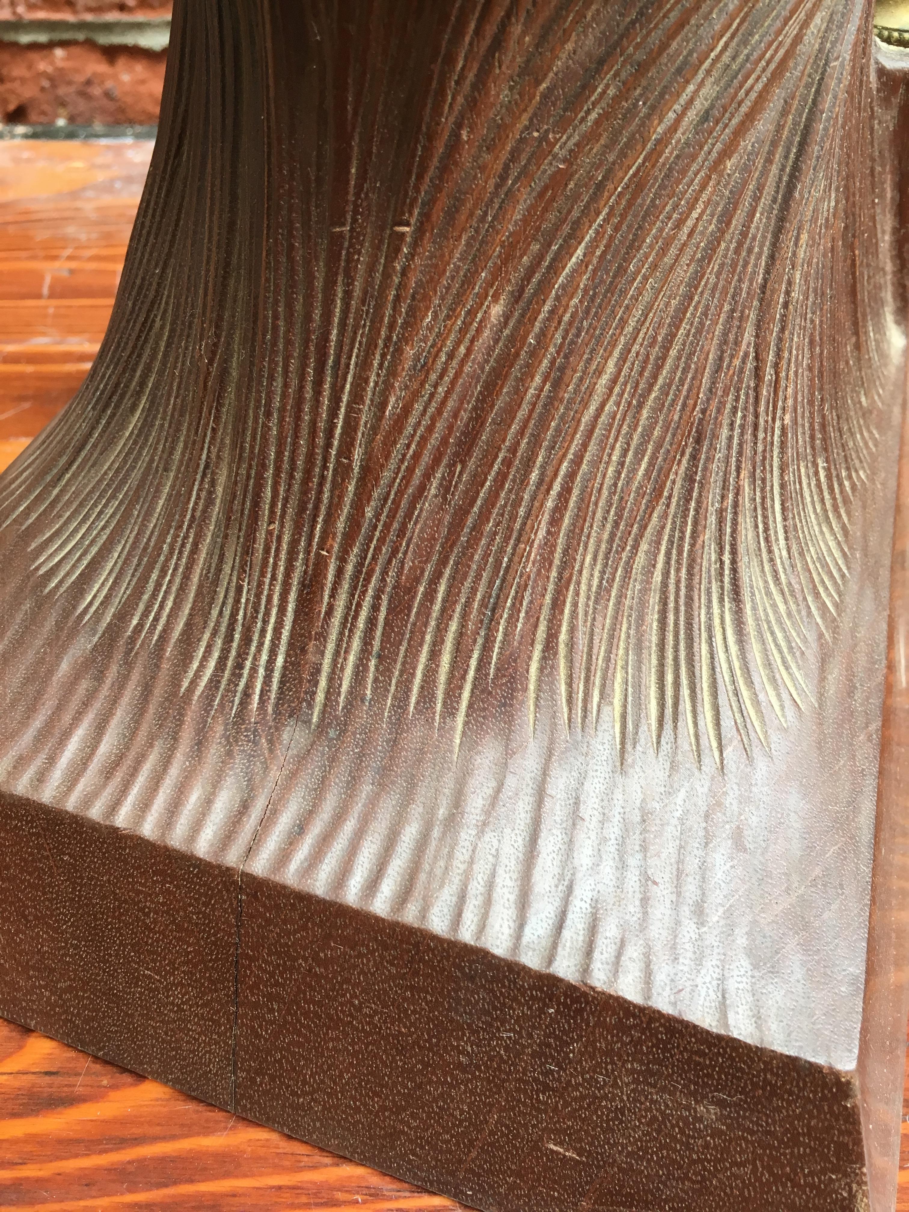 1950s Carved Wood Fox Head Table Lamp at 1stDibs | wood carved fox, fox ...