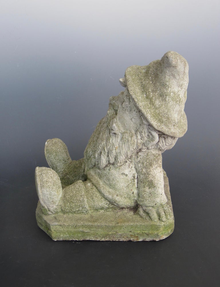 1950s Cement Gnome Garden Statue For Sale at 1stDibs