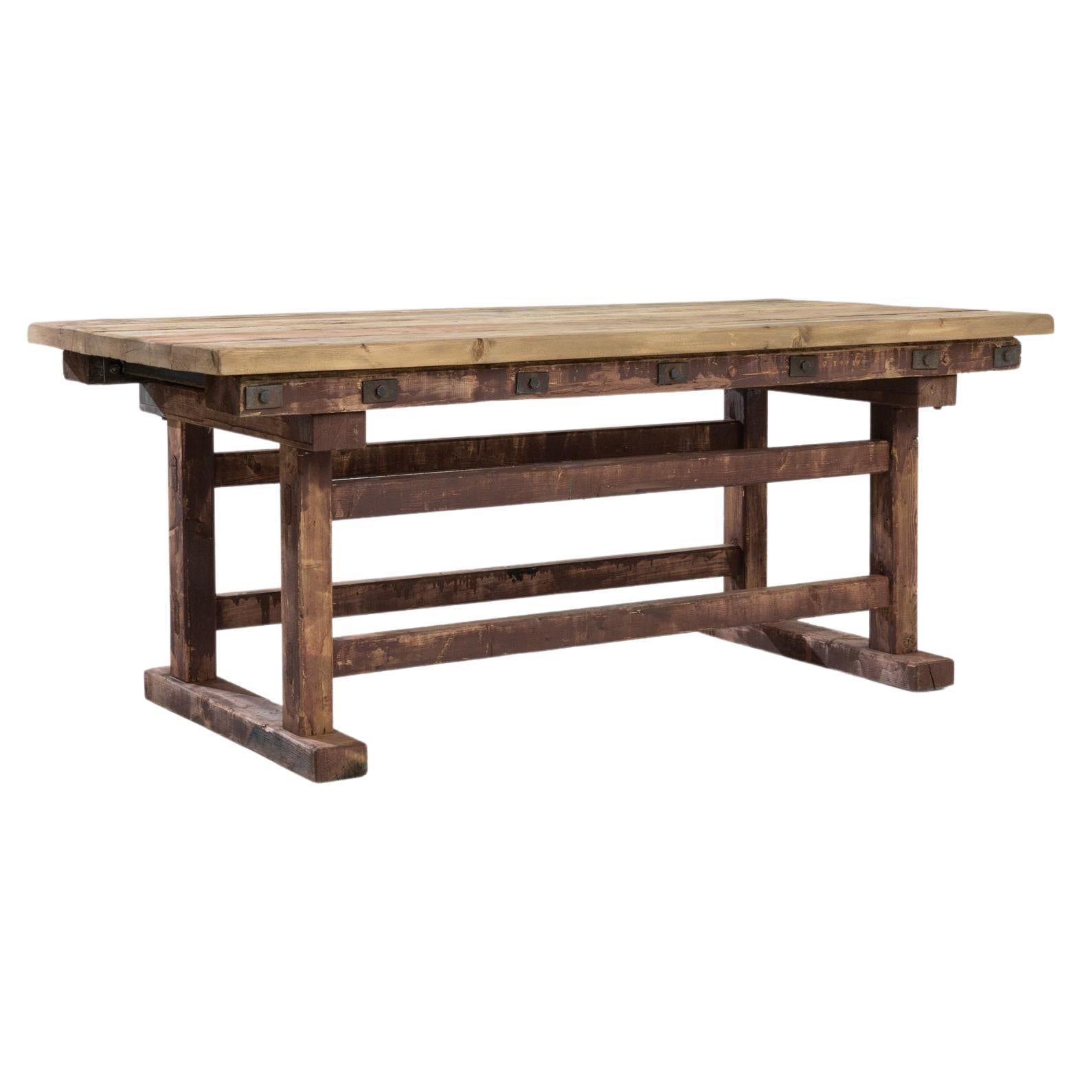 1950s Industrial Work Table from Czechia For Sale at 1stDibs