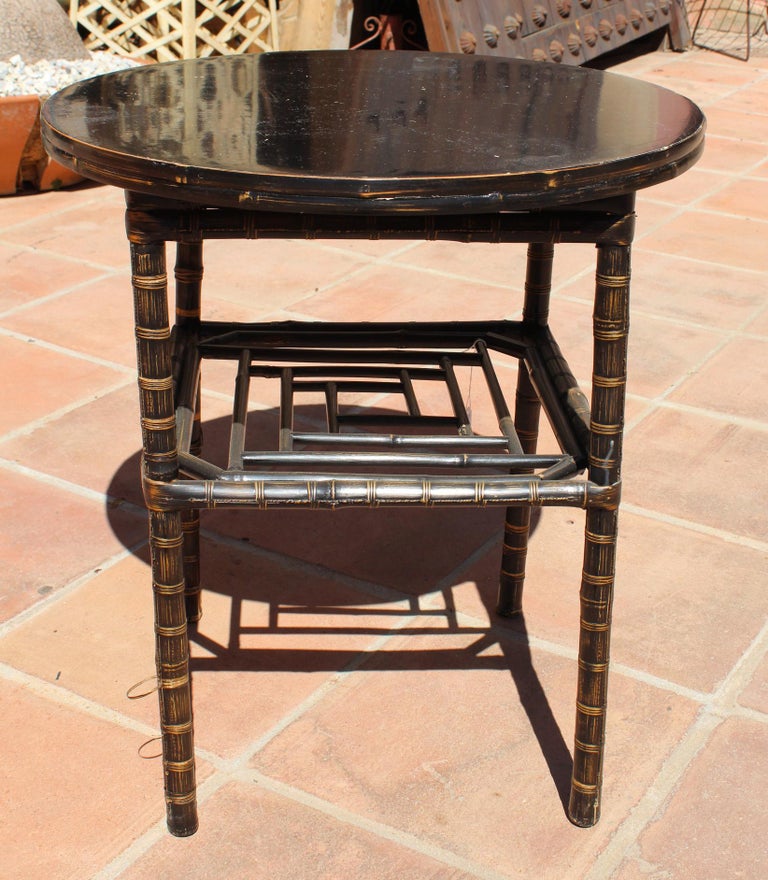 1950s Chinese Bamboo Side Table For Sale at 1stDibs