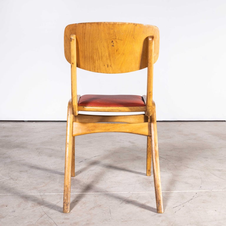 1950's Classic British Upholstered Diner Chair, Set of Four For Sale at ...