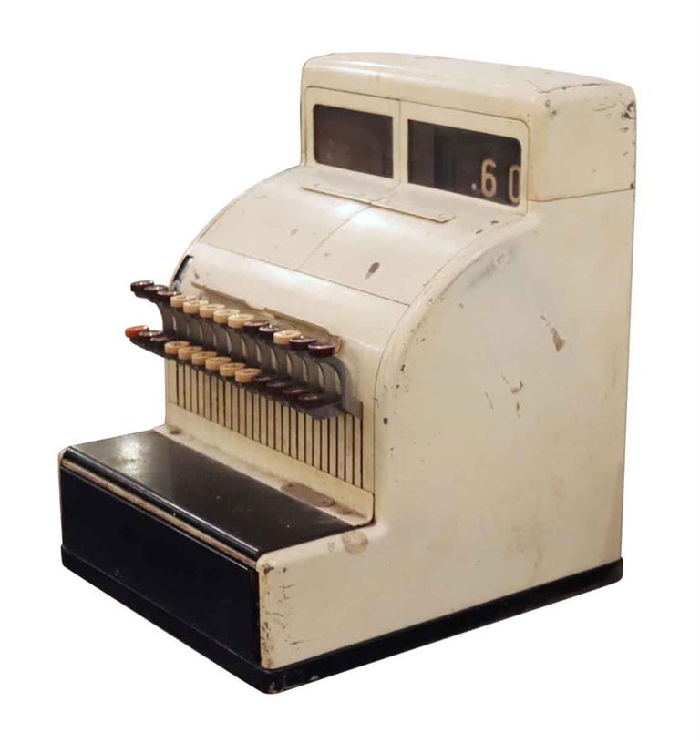 1950s Classic Cream Colored Mid-Century Modern Cash Register For Sale ...