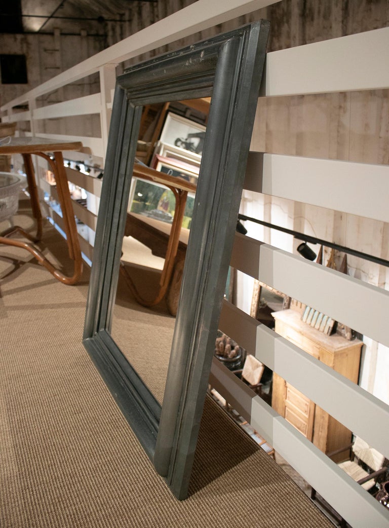 1950s Classical German Mirror w/ Lead Frame For Sale at 1stDibs