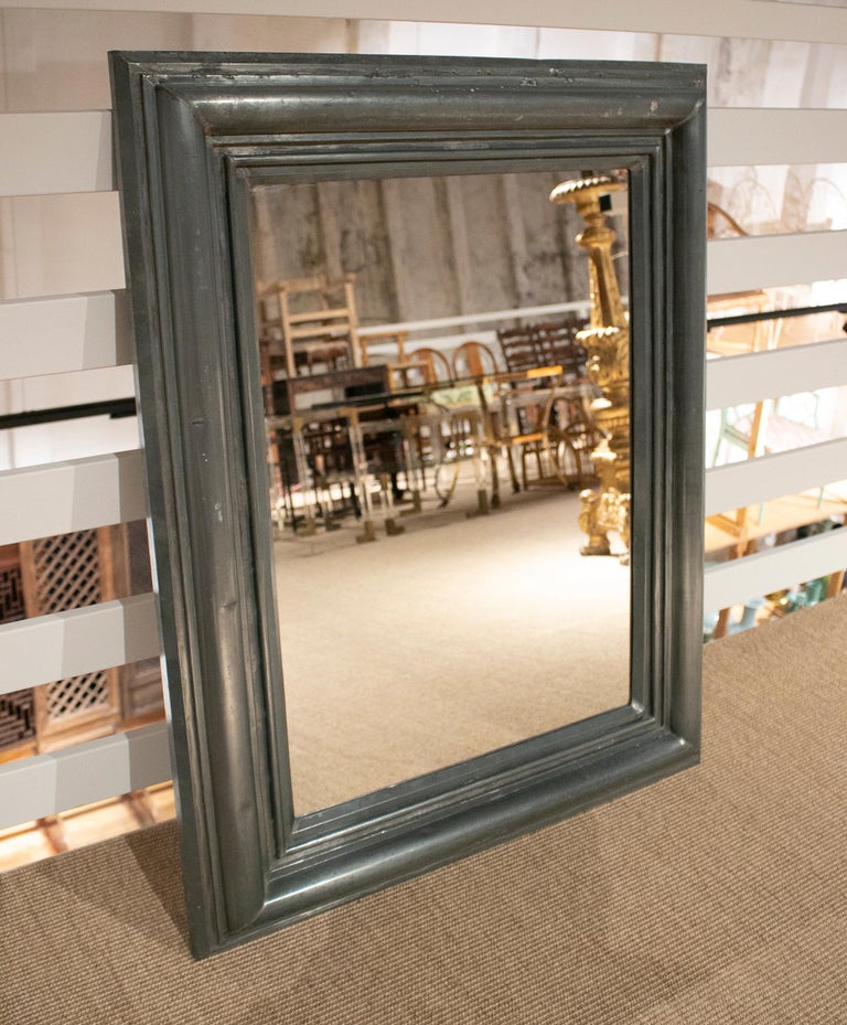 1950s Classical German Mirror w/ Lead Frame For Sale at 1stDibs