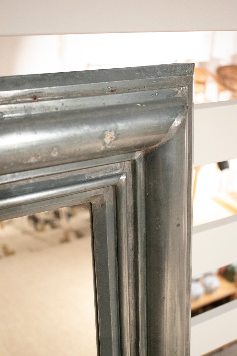 1950s Classical German Mirror w/ Lead Frame For Sale at 1stDibs