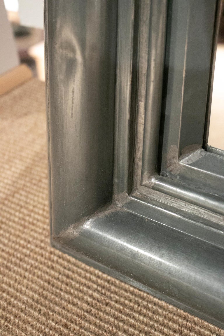 1950s Classical German Mirror w/ Lead Frame For Sale at 1stDibs