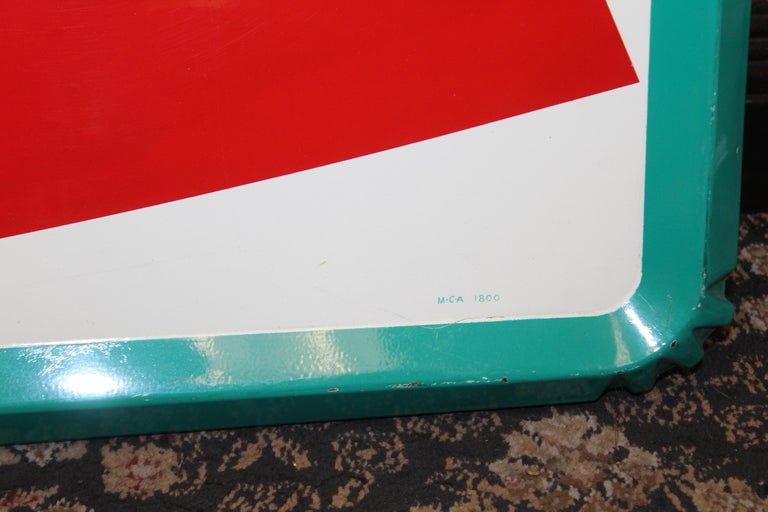 1950s Coca-Cola "Enjoy That Refreshing New Feeling" Metal Fishtail Sign ...