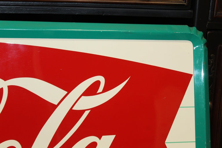 1950s Coca-Cola "Enjoy That Refreshing New Feeling" Metal Fishtail Sign ...