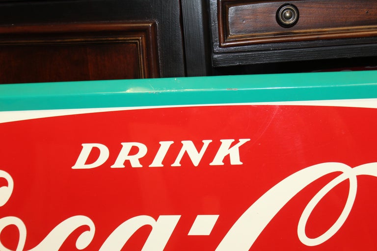 1950s Coca-Cola "Enjoy That Refreshing New Feeling" Metal Fishtail Sign ...