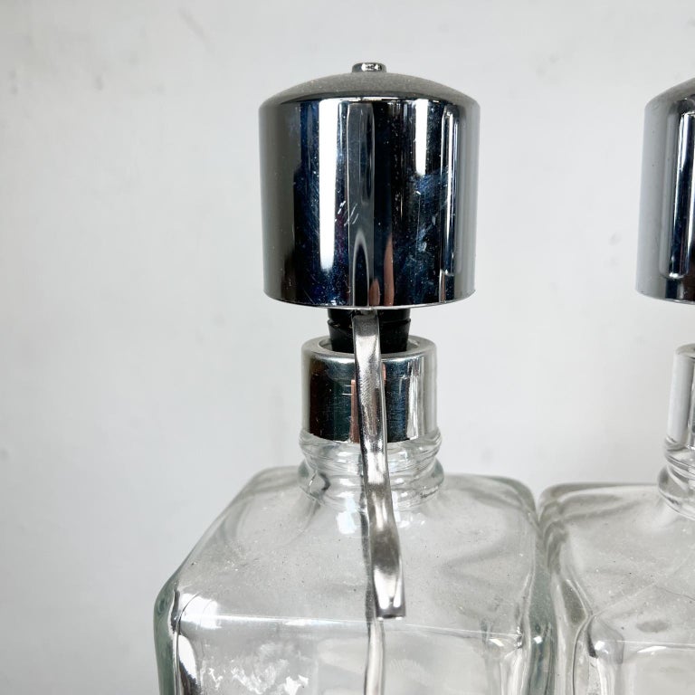 1950s Cocktail Liquor Bar Dispenser Pump Decanter Set Lucite Tray Caddy ...