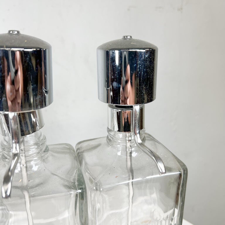 1950s Cocktail Liquor Bar Dispenser Pump Decanter Set Lucite Tray Caddy ...