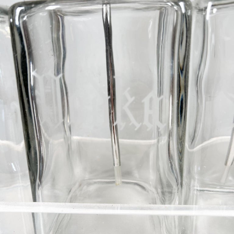 1950s Cocktail Liquor Bar Dispenser Pump Decanter Set Lucite Tray Caddy ...