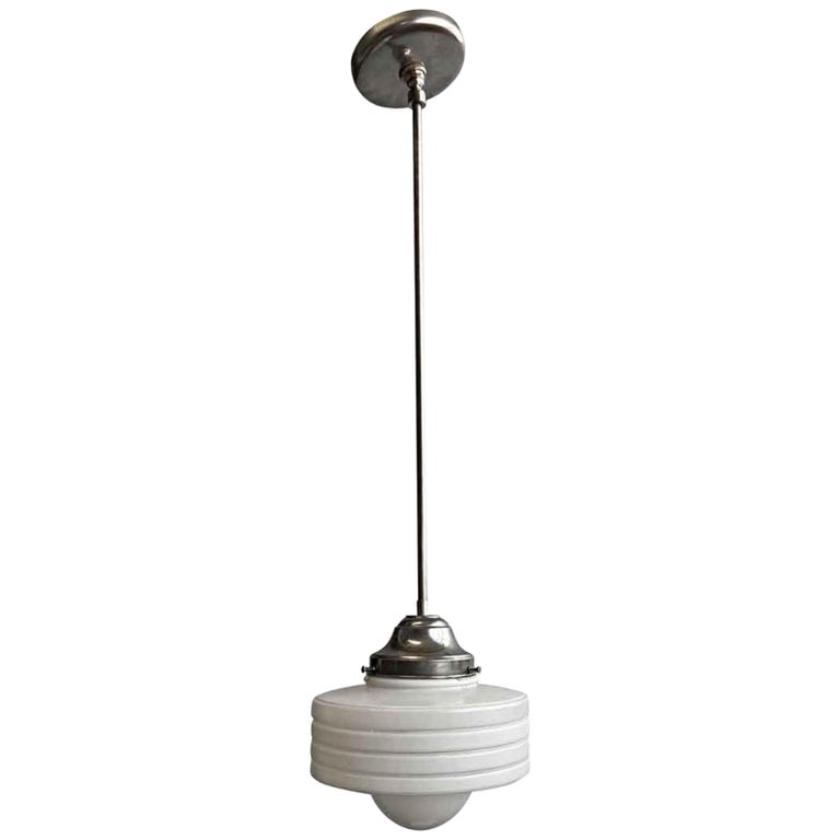 1950s Concentric Circle Globe Pendant Light For Sale at 1stDibs
