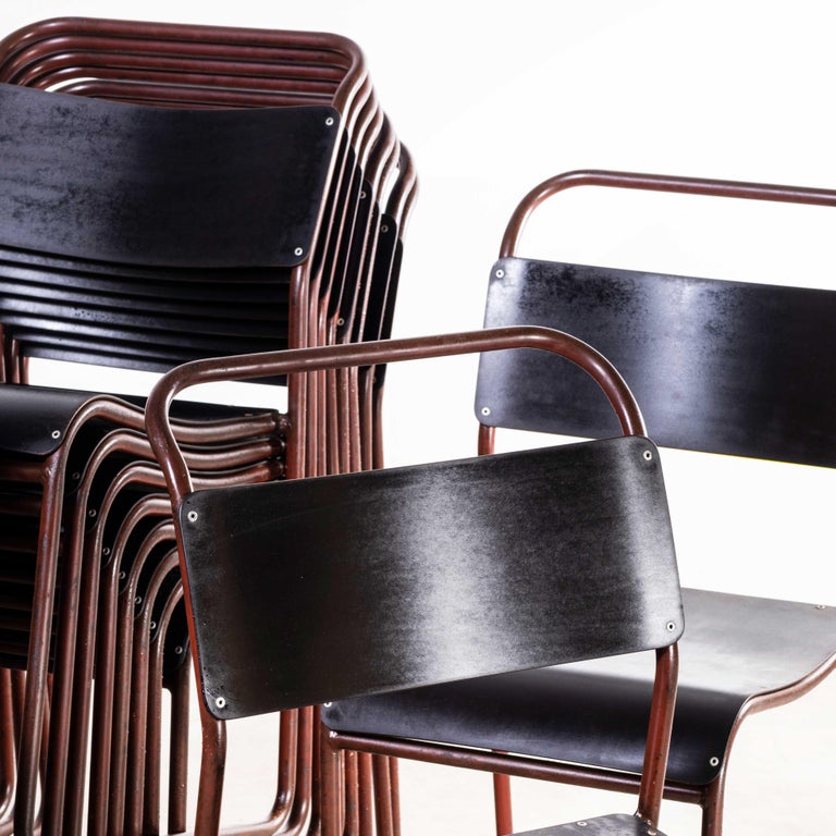 1950's COX Tubular Blood Red Metal Dining Chairs, Good Quantity ...