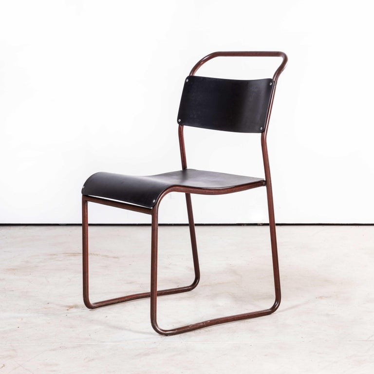 1950's COX Tubular Blood Red Metal Dining Chairs, Set of Twenty Four ...