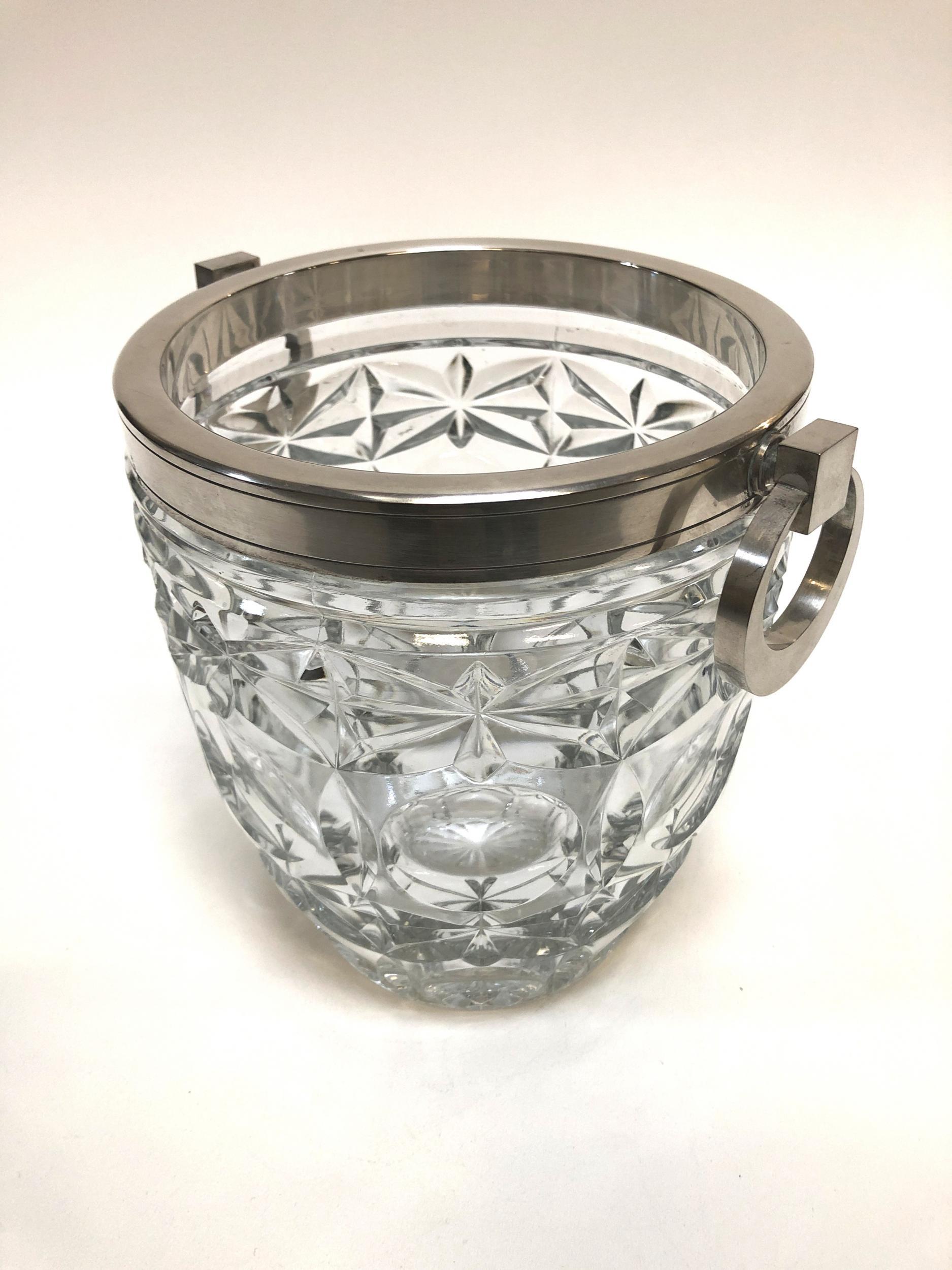 1950's Cut Crystal Ice Bucket by E.L. at 1stDibs | vintage crystal ice ...