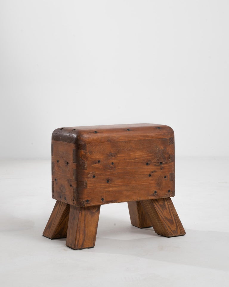 1950s Czech Wooden Stool For Sale at 1stDibs