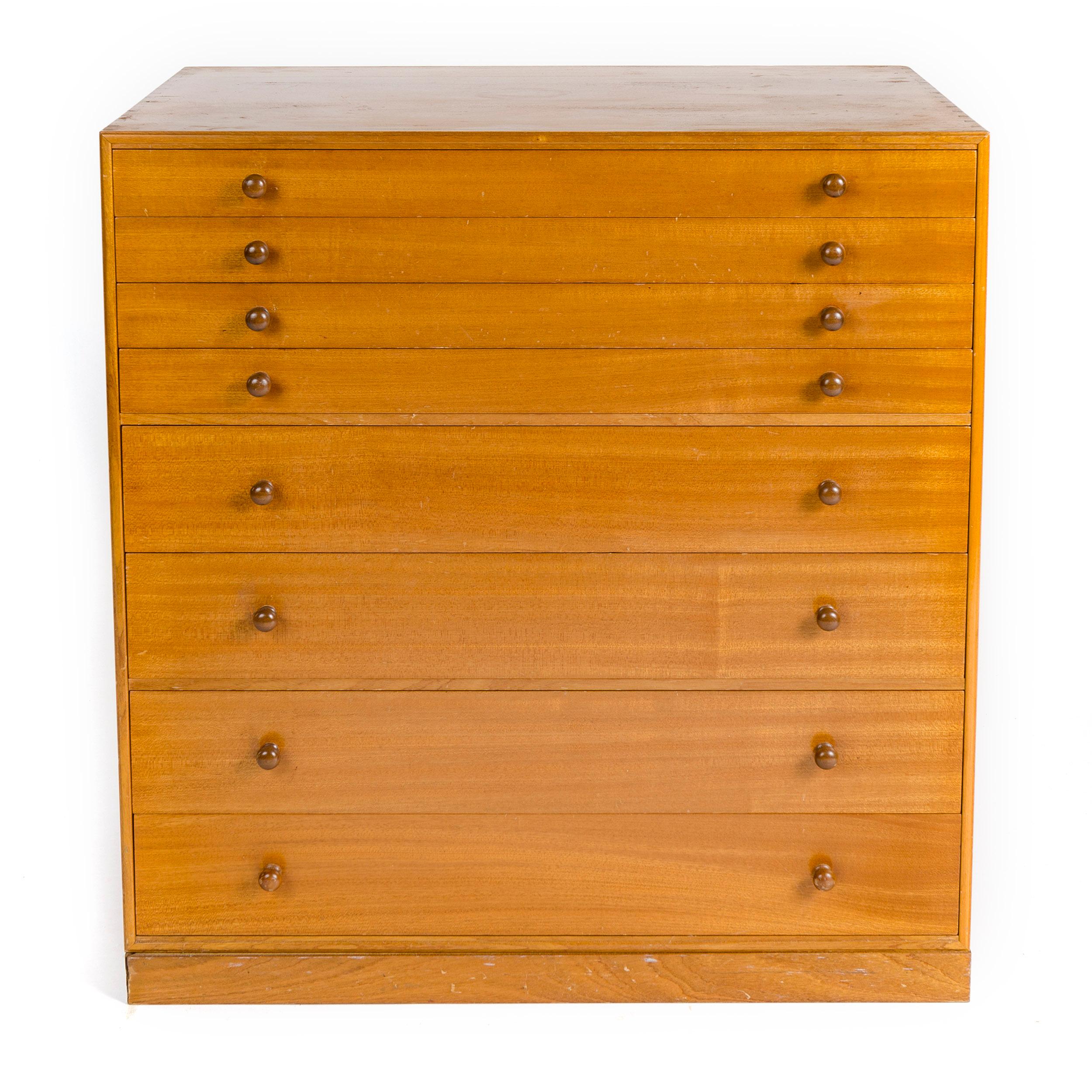 1950s Danish Flat File Cabinet by Mogens Koch for Rud Rasmussen at 1stDibs