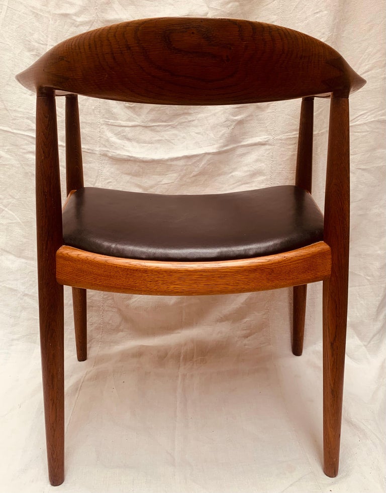 1950s Danish Hans J. Wegner for Johannes Hansen Oak Model 503 "The Chair" For Sale at 1stDibs