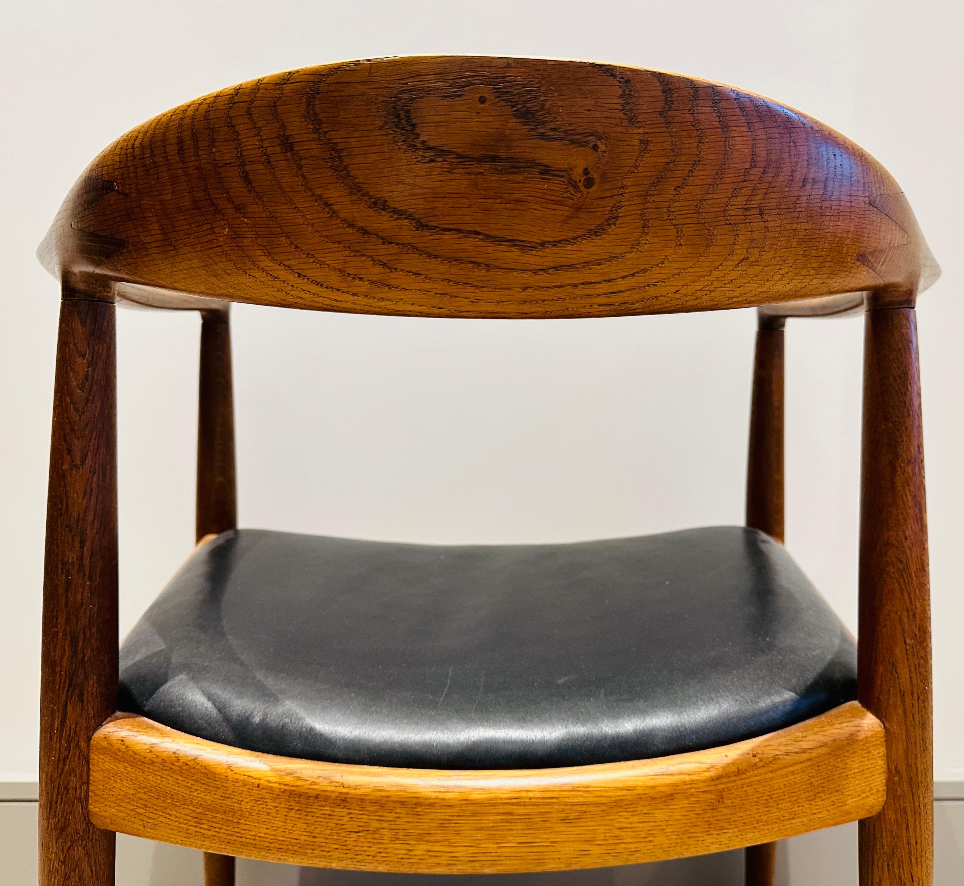 1950s Danish Hans J. Wegner for Johannes Hansen Oak Model 503 "The Chair" For Sale at 1stDibs