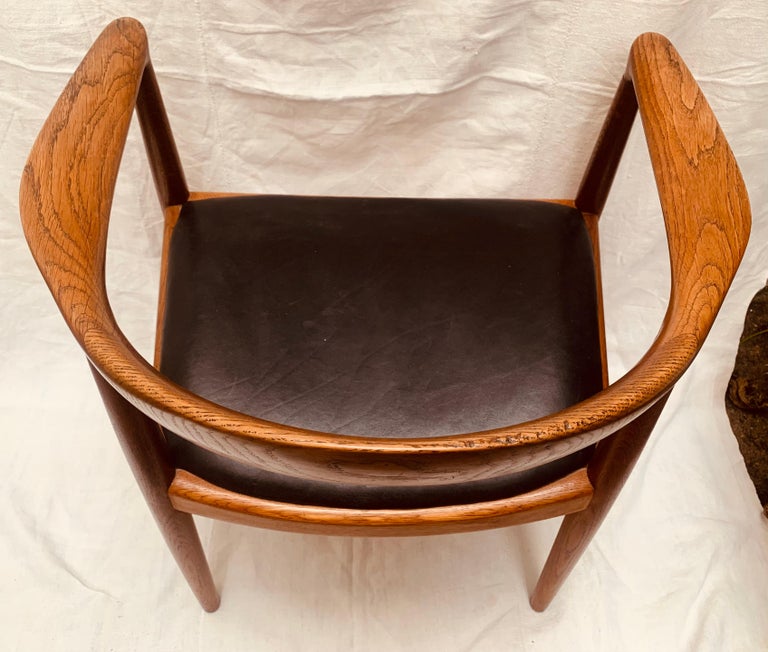 1950s Danish Hans J. Wegner for Johannes Hansen Oak Model 503 "The Chair" For Sale at 1stDibs