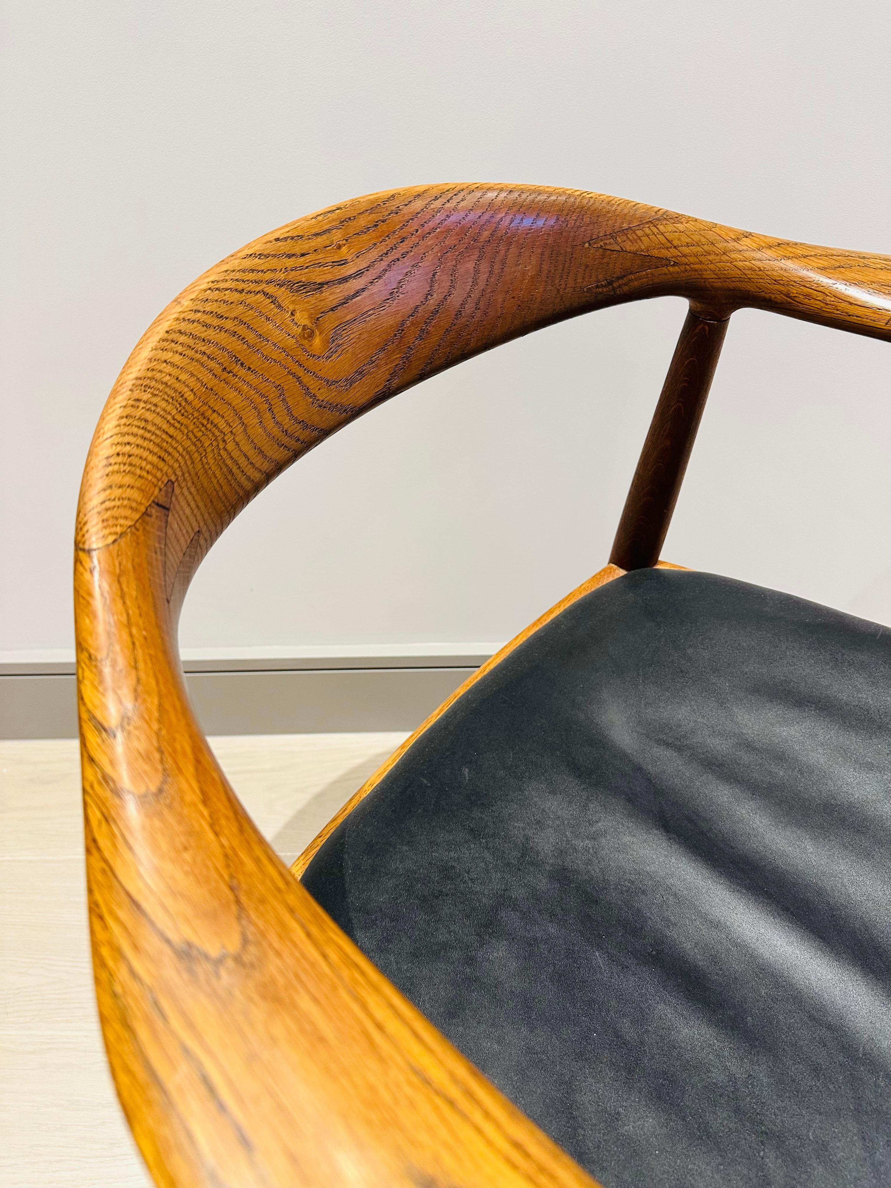 1950s Danish Hans J. Wegner for Johannes Hansen Oak Model 503 "The Chair" For Sale at 1stDibs