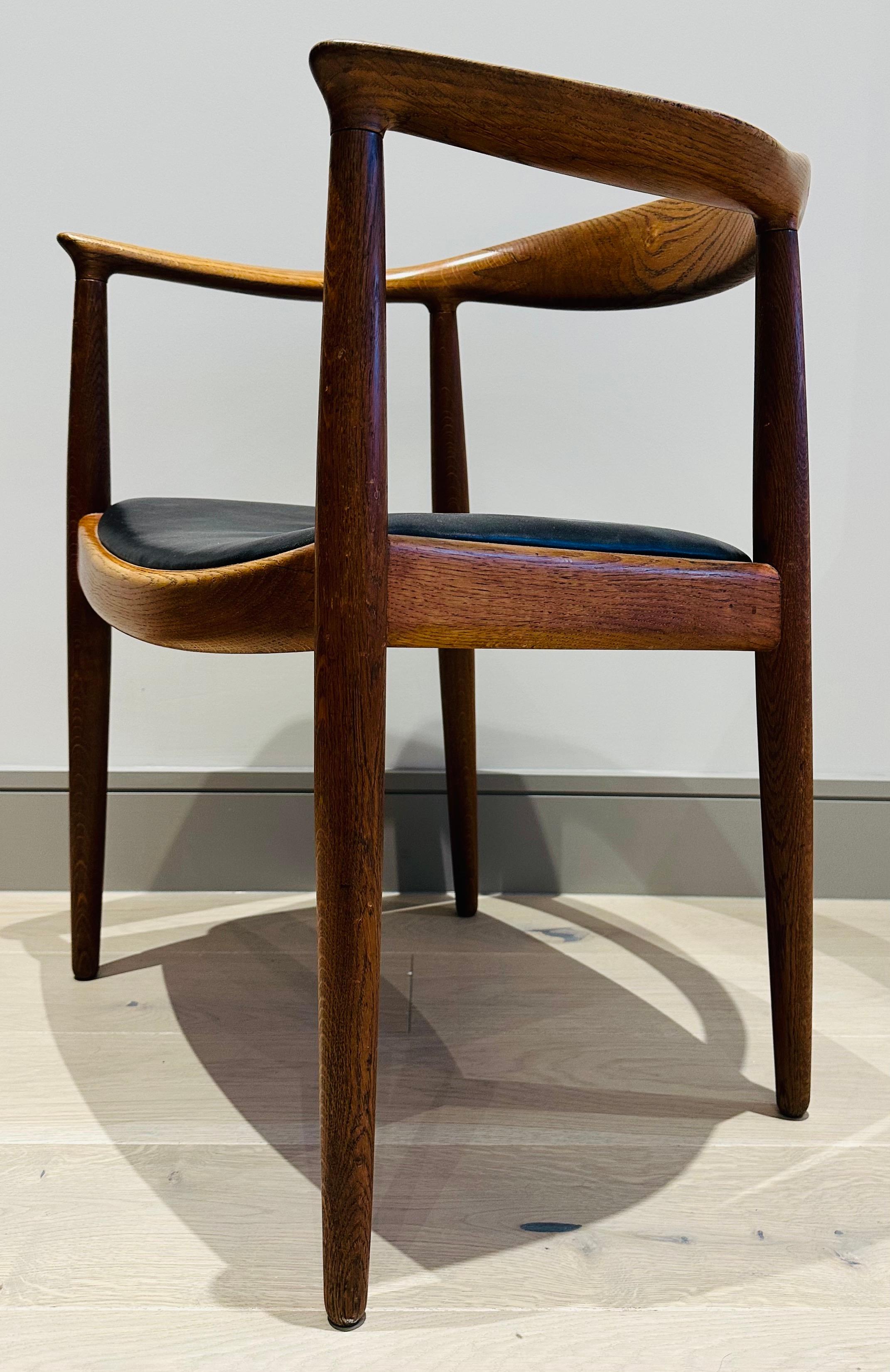 1950s Danish Hans J. Wegner for Johannes Hansen Oak Model 503 "The Chair" For Sale at 1stDibs