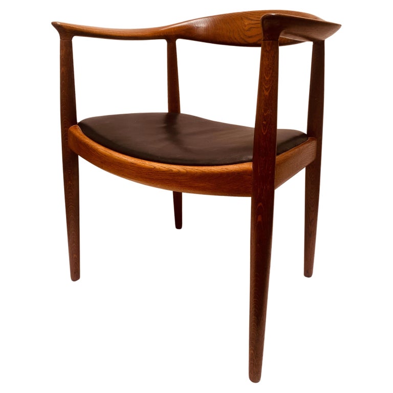 1950s Danish Hans J. Wegner for Johannes Hansen Oak Model 503 "The Chair" For Sale at 1stDibs