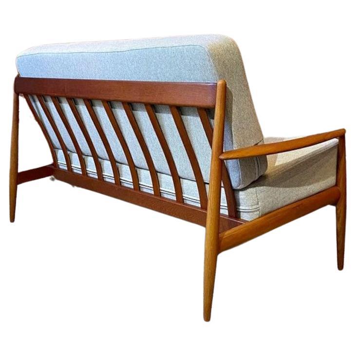 1950s Danish Teak Loveseat Sofa by Grete Jalk For Sale at 1stDibs