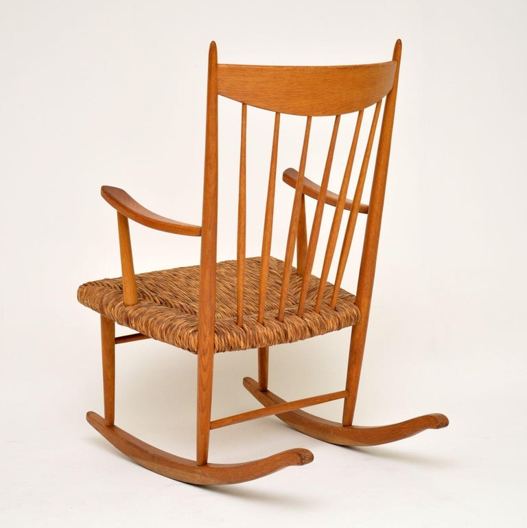 1950s Danish Vintage Rocking Chair at 1stDibs