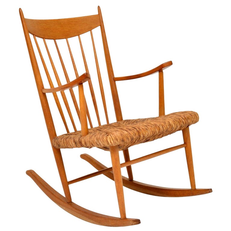 1950s Danish Vintage Rocking Chair at 1stDibs